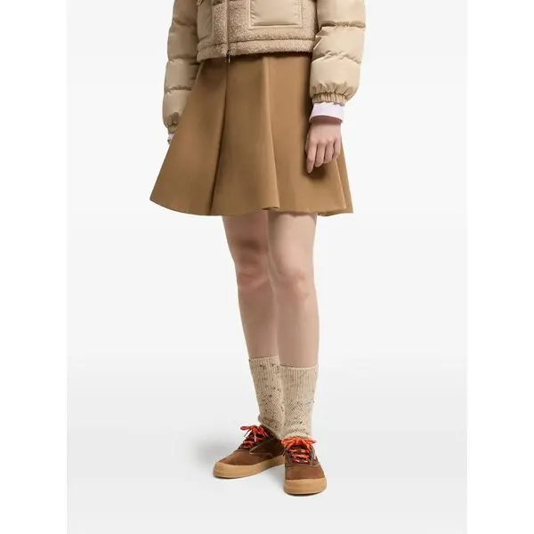 Moncler Suede Lace-up Trainers - Brown