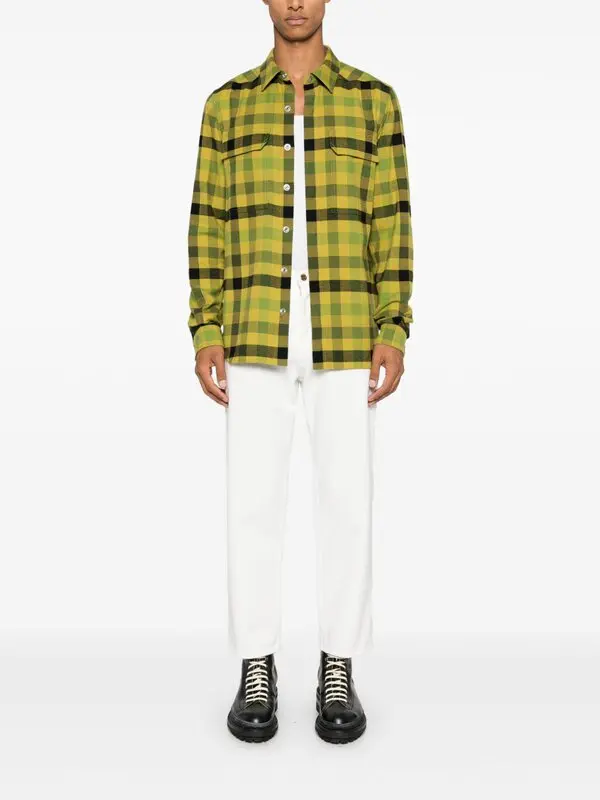 GOLDEN GOOSE Loose Fit White Cotton Denim Jeans With Star Stud Detailing
