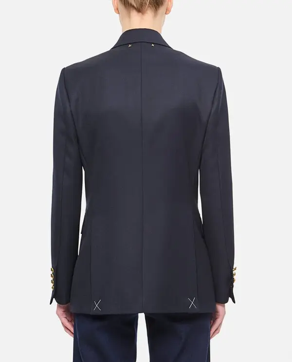 GOLDEN GOOSE Double-breasted Blazer With Gold Star Detail