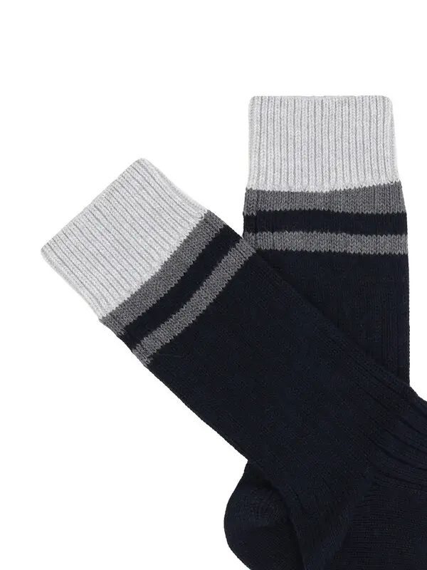 Brunello Cucinelli Cotton Ribbed Crew Socks