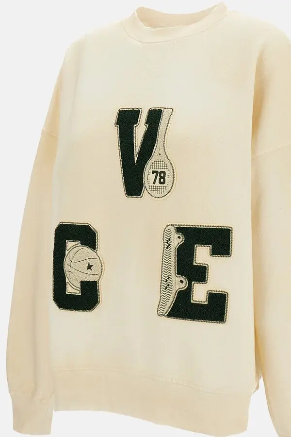 GOLDEN GOOSE Boxy Fit Vintage Effect Crewneck Sweatshirt