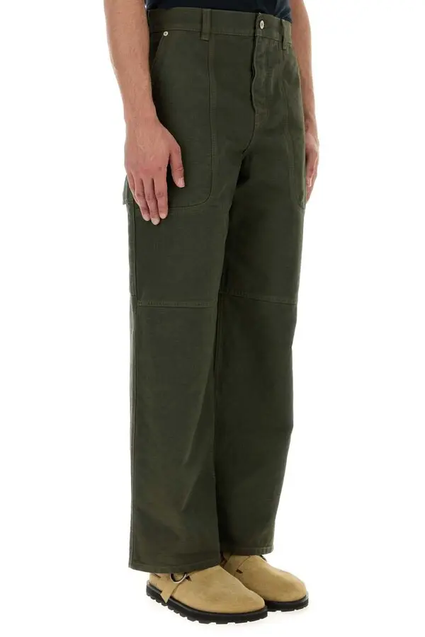 Loewe Khaki Cotton Cargo Pants