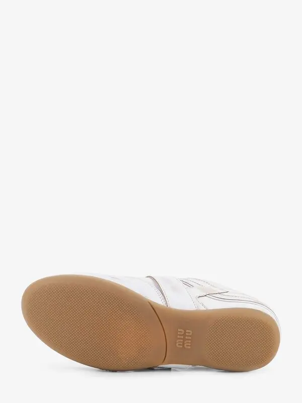Miu Miu Leather Sneakers With Metal Buckle Detail - Multicolor