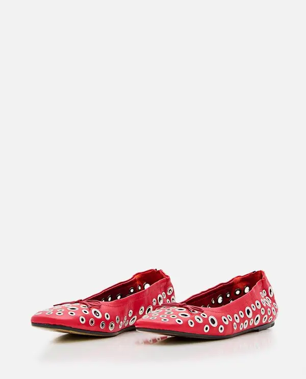 GOLDEN GOOSE Amy Ballerina Flats With Metallic Holes
