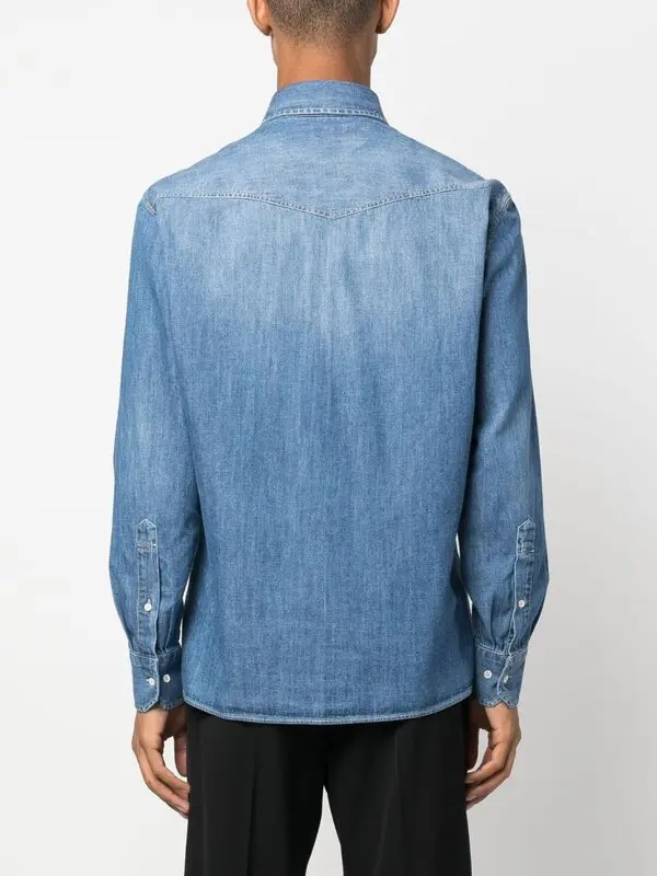 Brunello Cucinelli Denim Cotton Shirt