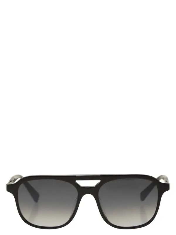 Brunello Cucinelli Sartorial Sunset Aviator Acetate Sunglasses - Black