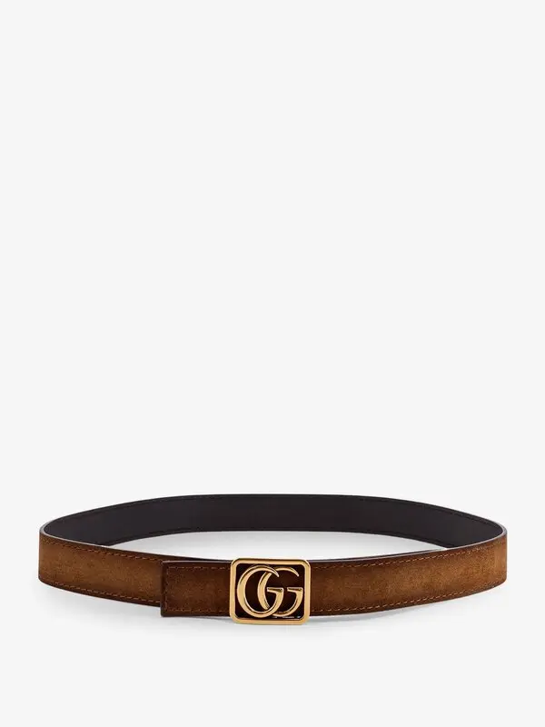 Gucci Reversible Leather Belt With Gg Logo Buckle - Multicolor