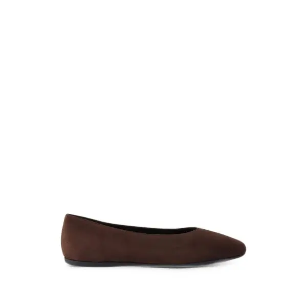 Prada Crochet Ballet Flats With Buckle Detail - Brown