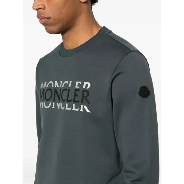 Moncler Crewneck Long Sleeve Sweatshirt - Gray