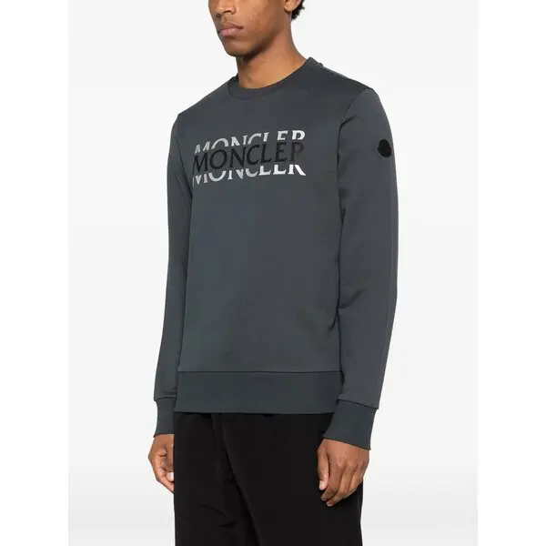 Moncler Crewneck Long Sleeve Sweatshirt - Gray