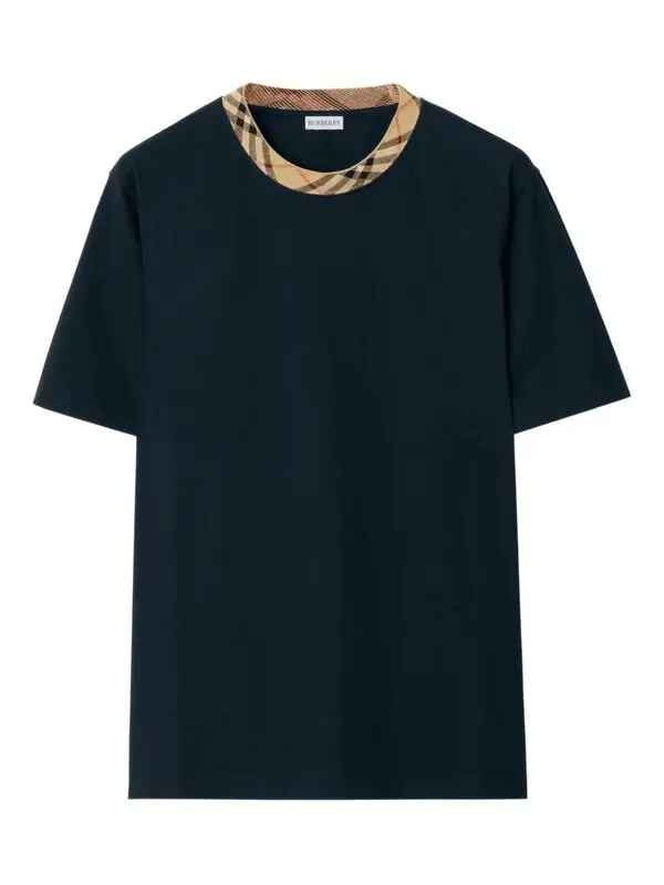 Burberry Check Motif Cotton T-shirt