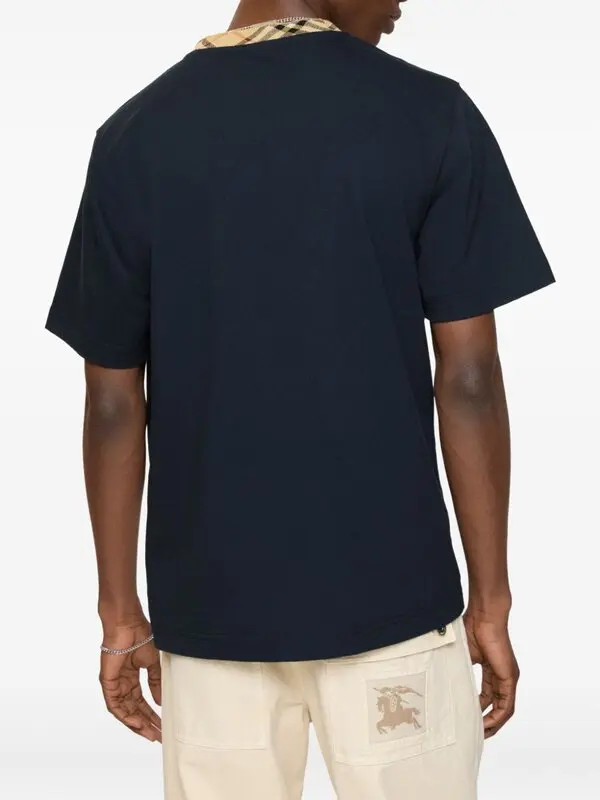 Burberry Check Motif Cotton T-shirt