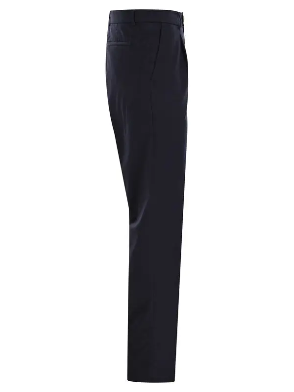 Brunello Cucinelli Garment-dyed Leisure Fit Trousers - Blue