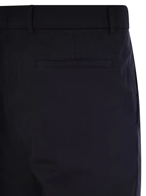 Brunello Cucinelli Garment-dyed Leisure Fit Trousers - Blue