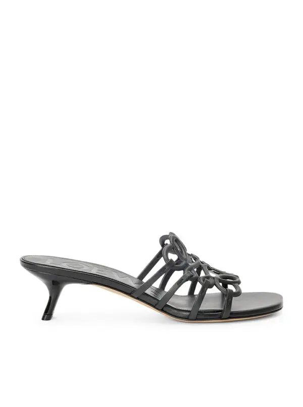Loewe X Paula's Ibiza Petal Anagram Slides - Black