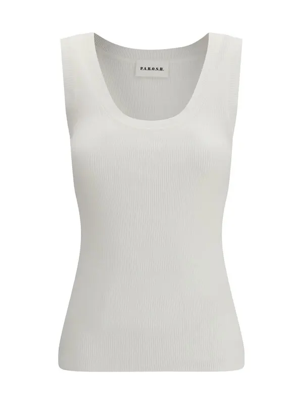 P.a.r.o.s.h Ribbed Knit Tank Top - Multicolor