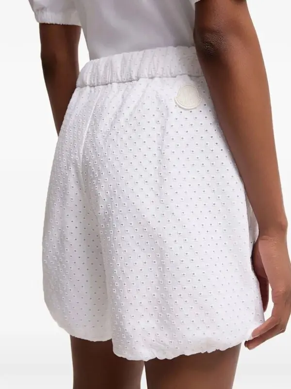 Moncler Cotton Eyelet Drawstring Shorts