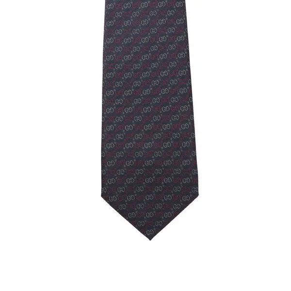 Gucci Silk Logo Pattern Neck Tie