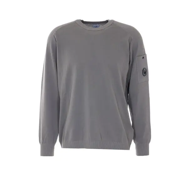 C.P. COMPANY Lens Logo Sweater - Gray