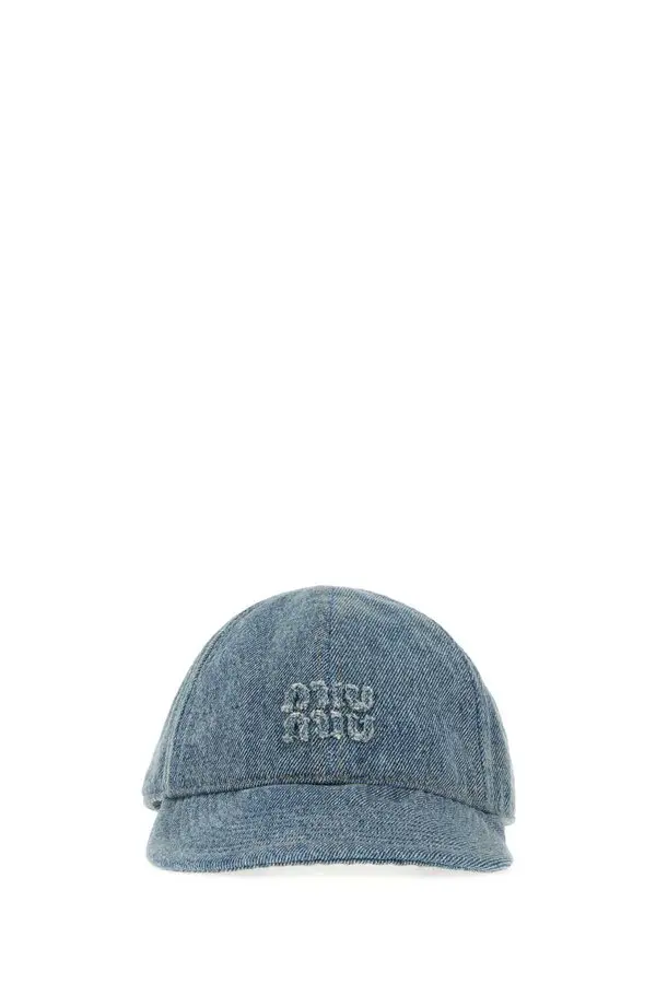 Miu Miu Cotton Baseball Cap - Blue
