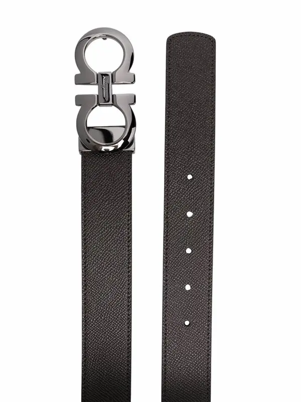 FERRAGAMO Gancini Buckle Leather Belt - Multicolor