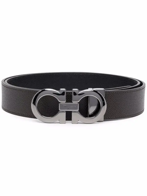 FERRAGAMO Gancini Buckle Leather Belt - Multicolor