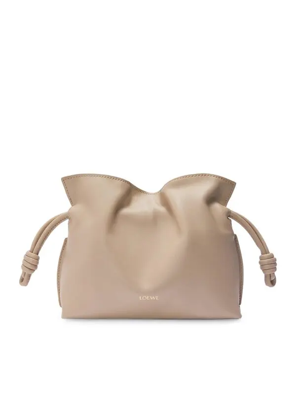 Loewe Flamenco Clutch Mini Bag In Calfskin Nappa - Cream