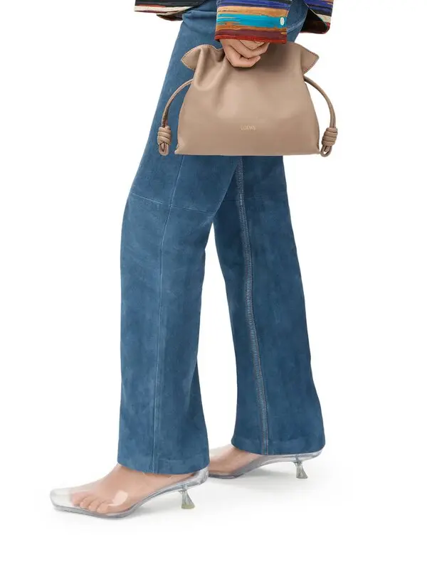 Loewe Flamenco Clutch Mini Bag In Calfskin Nappa - Cream