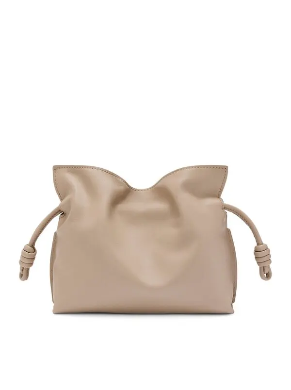 Loewe Flamenco Clutch Mini Bag In Calfskin Nappa - Cream