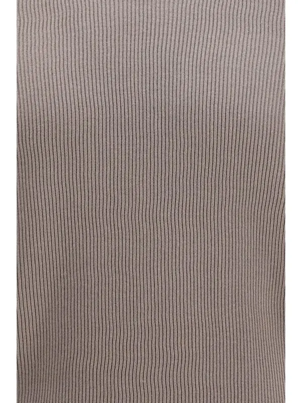 Brunello Cucinelli Cotton Ribbed Polo - Gray