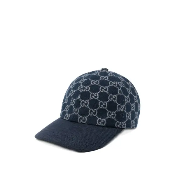 Gucci All-over Logo Pattern Baseball Cap - Blue
