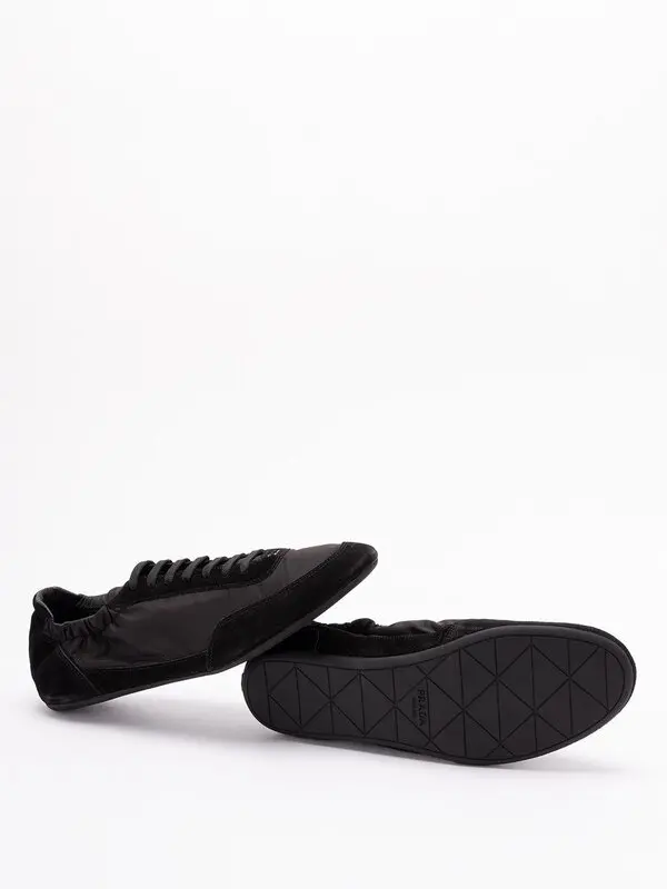 Prada Re-nylon And Suede Vintage Finish Sneakers - Multicolor
