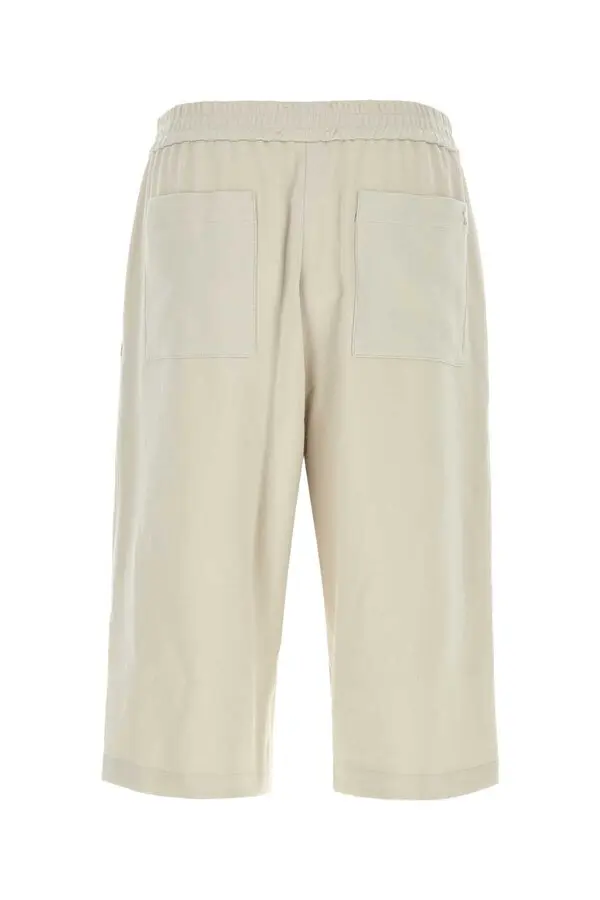 Ami Chalk Cotton Bermuda Shorts