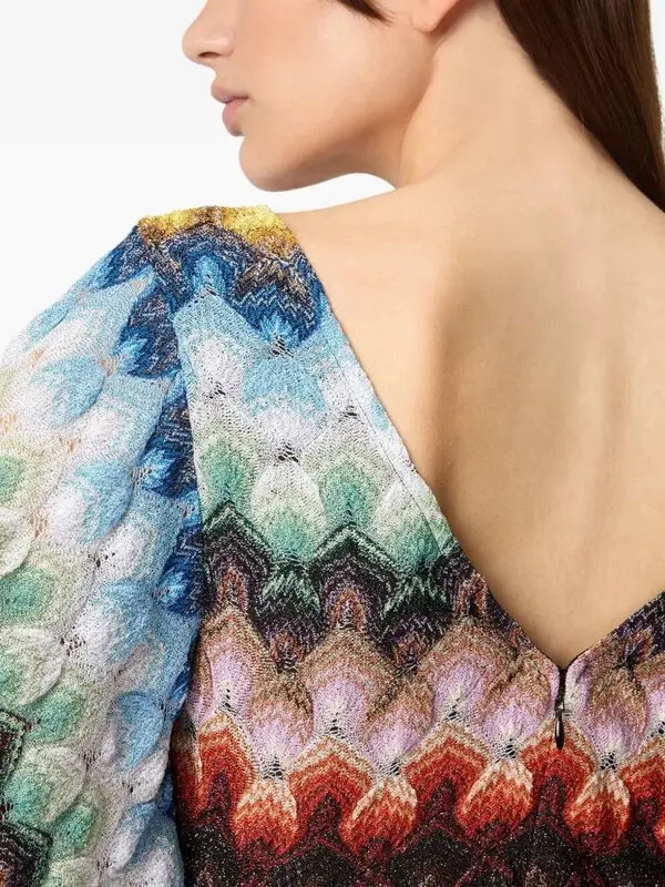 Missoni Printed V-neck Short Dress