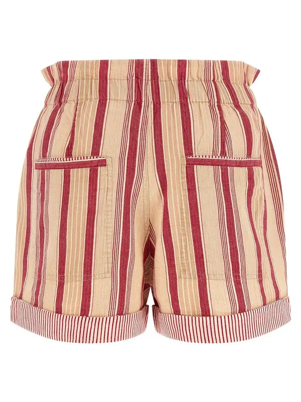 Isabel Marant Étoile Nirma' Striped Cotton Canvas Shorts
