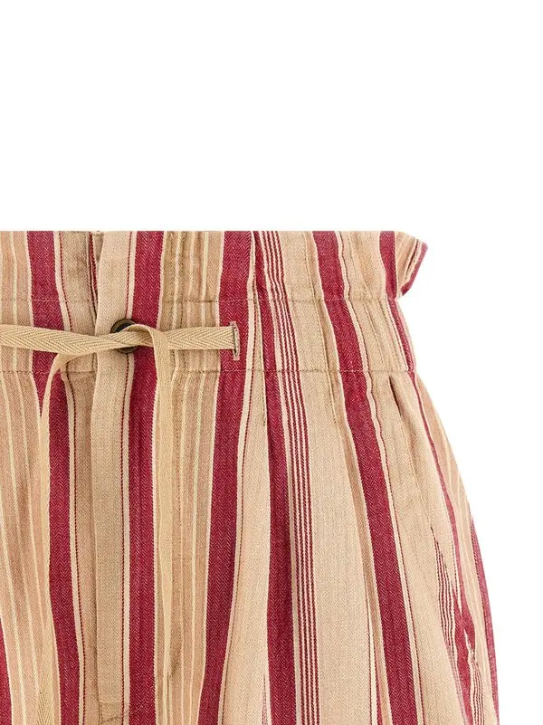 Isabel Marant Étoile Nirma' Striped Cotton Canvas Shorts