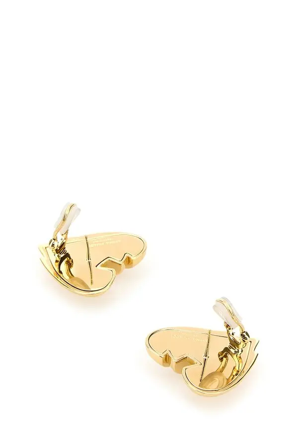 Amina Muaddi Heartbreaker Earring Gold Base