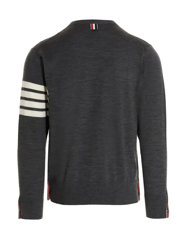 Thom Browne 4-bar Merino Wool Sweater - Gray