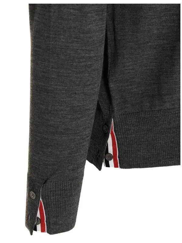 Thom Browne 4-bar Merino Wool Sweater - Gray