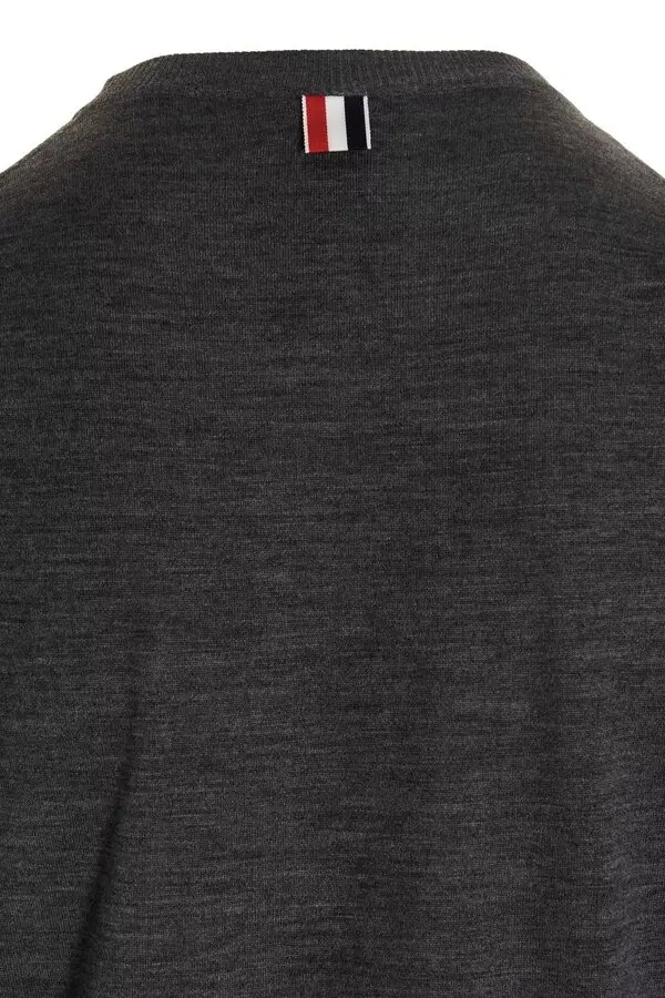 Thom Browne 4-bar Merino Wool Sweater - Gray