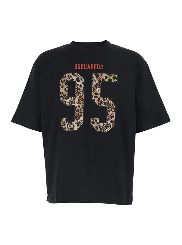 Dsquared2 T-shirt With Maxi Logo On The Front In Cotton For