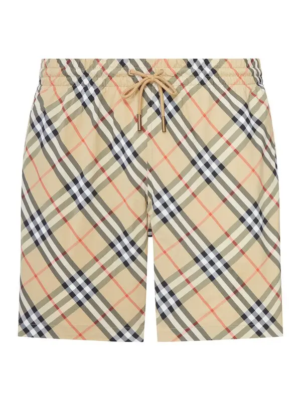 Burberry Check Swim Shorts - Cream