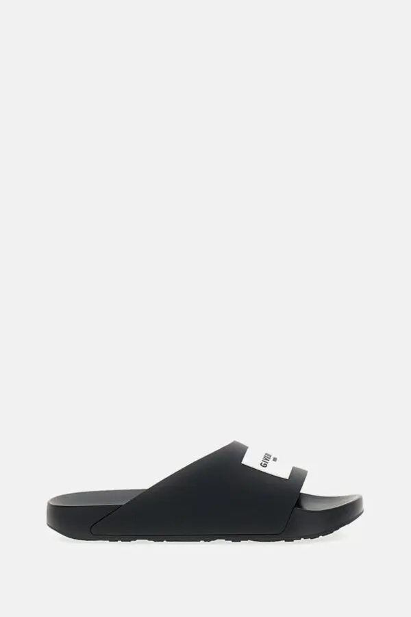 Givenchy Label Slide Flat Sandals - Multicolor