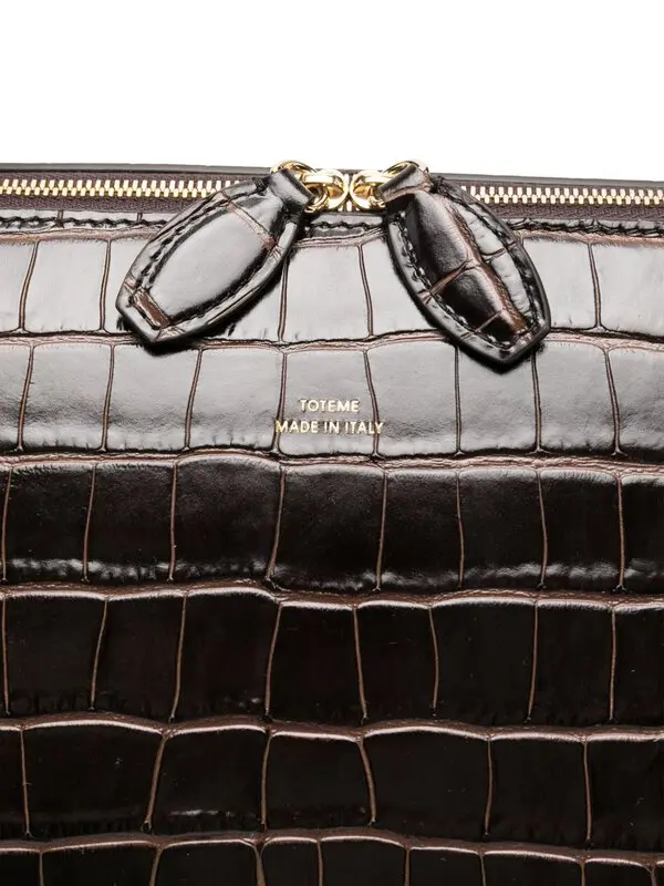 TOTEME Croc Effect Leather Day Tote Bag