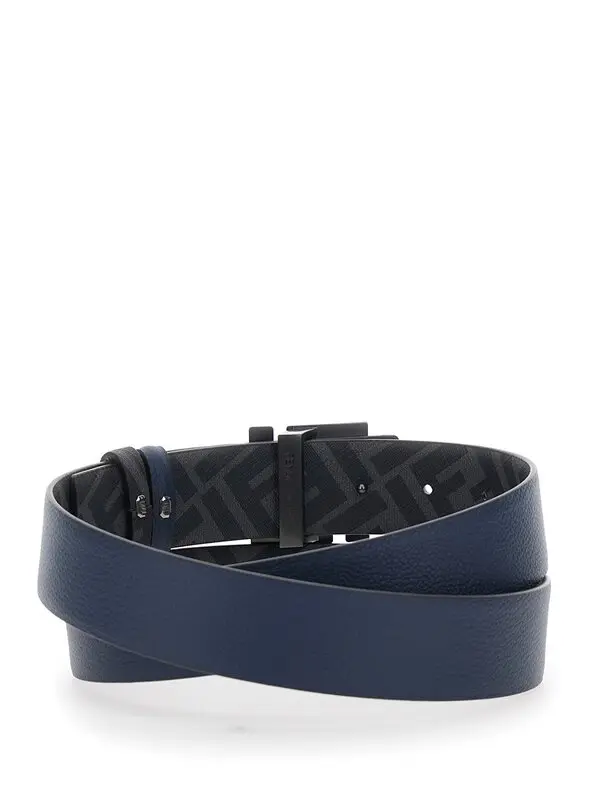Fendi Reversible Leather Belt With Ff Buckle