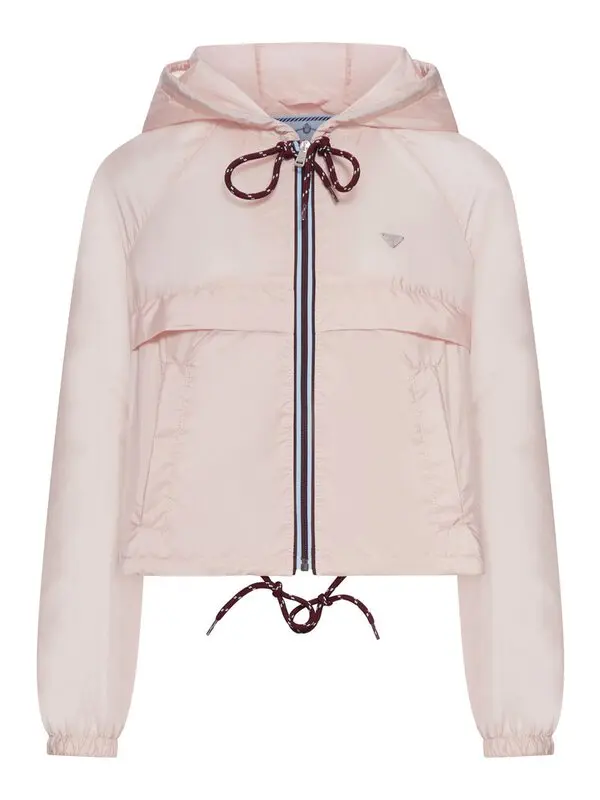 Prada Lightweight Re-nylon Jacket With Hood And Drawstring
