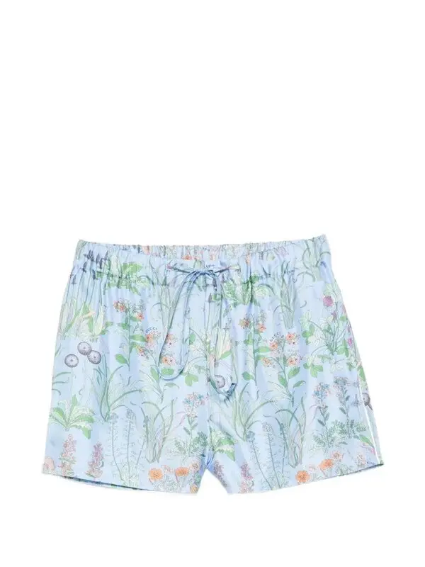 Gucci Silk Twill Dragonfly Print Shorts - Multicolor