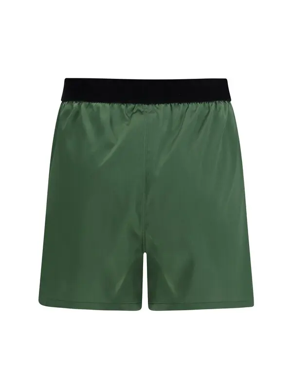 TOM FORD Stretch Silk Satin Pj Shorts - Green