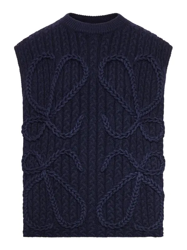 Loewe Hand-woven Anagram Motif Wool Vest