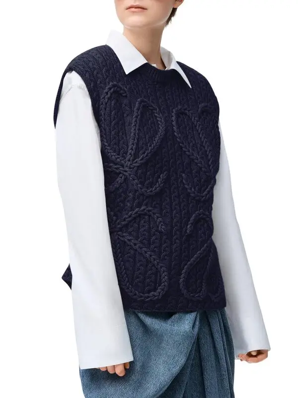Loewe Hand-woven Anagram Motif Wool Vest